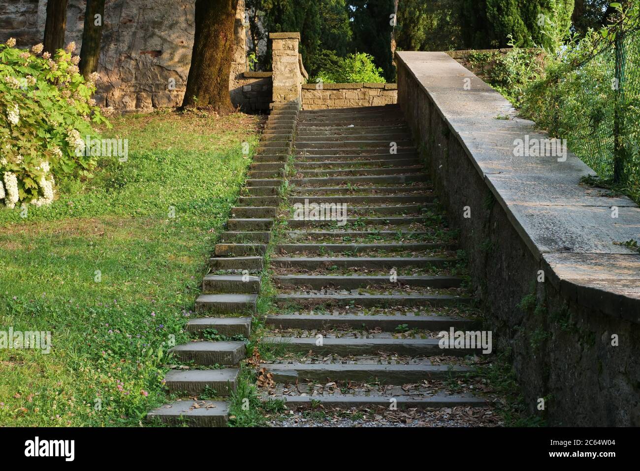 Historic park and museum "La Rocca" in Bergamo alta, Lombardy ...