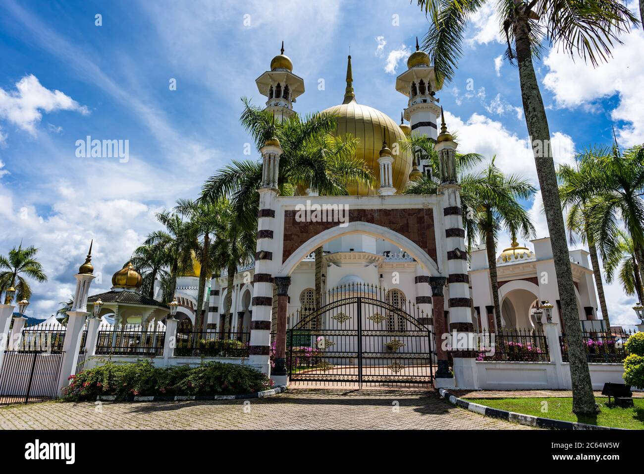 Scenic view of Masjid Ubudiah or Ubudiah Mosque, Kuala Kangsar, Perak ...