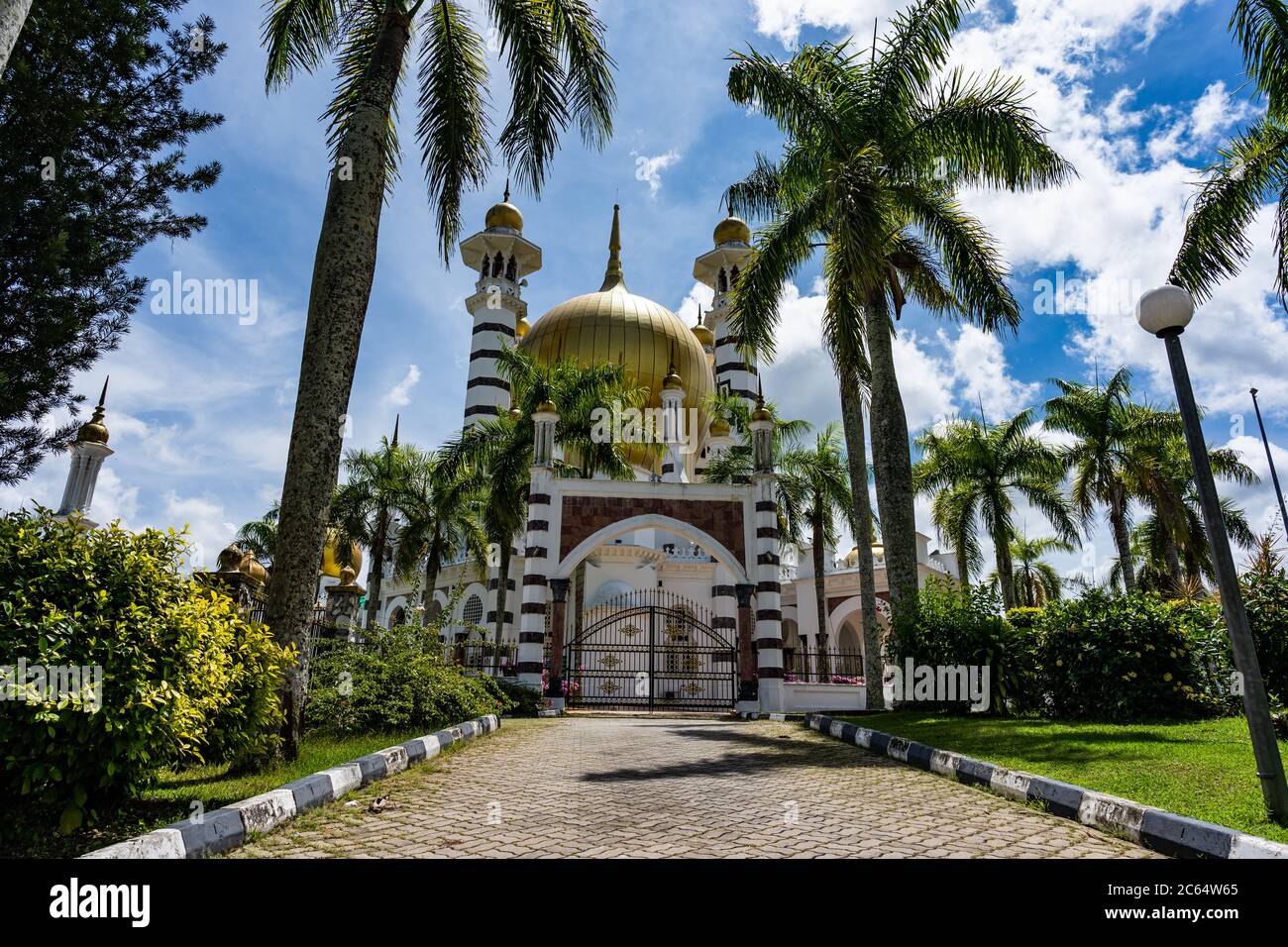 Scenic view of Masjid Ubudiah or Ubudiah Mosque, Kuala Kangsar, Perak ...