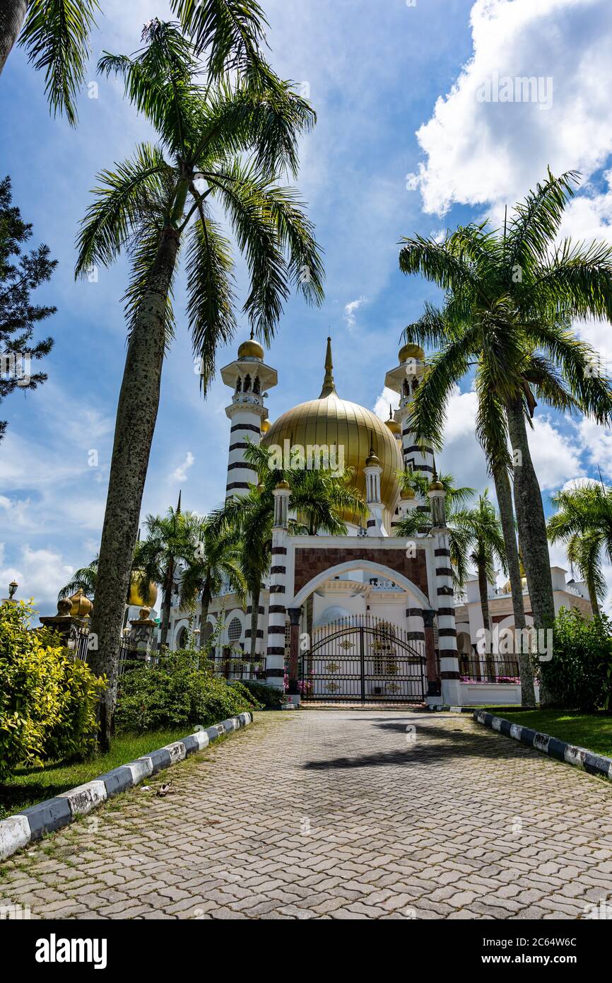 Scenic view of Masjid Ubudiah or Ubudiah Mosque, Kuala Kangsar, Perak ...