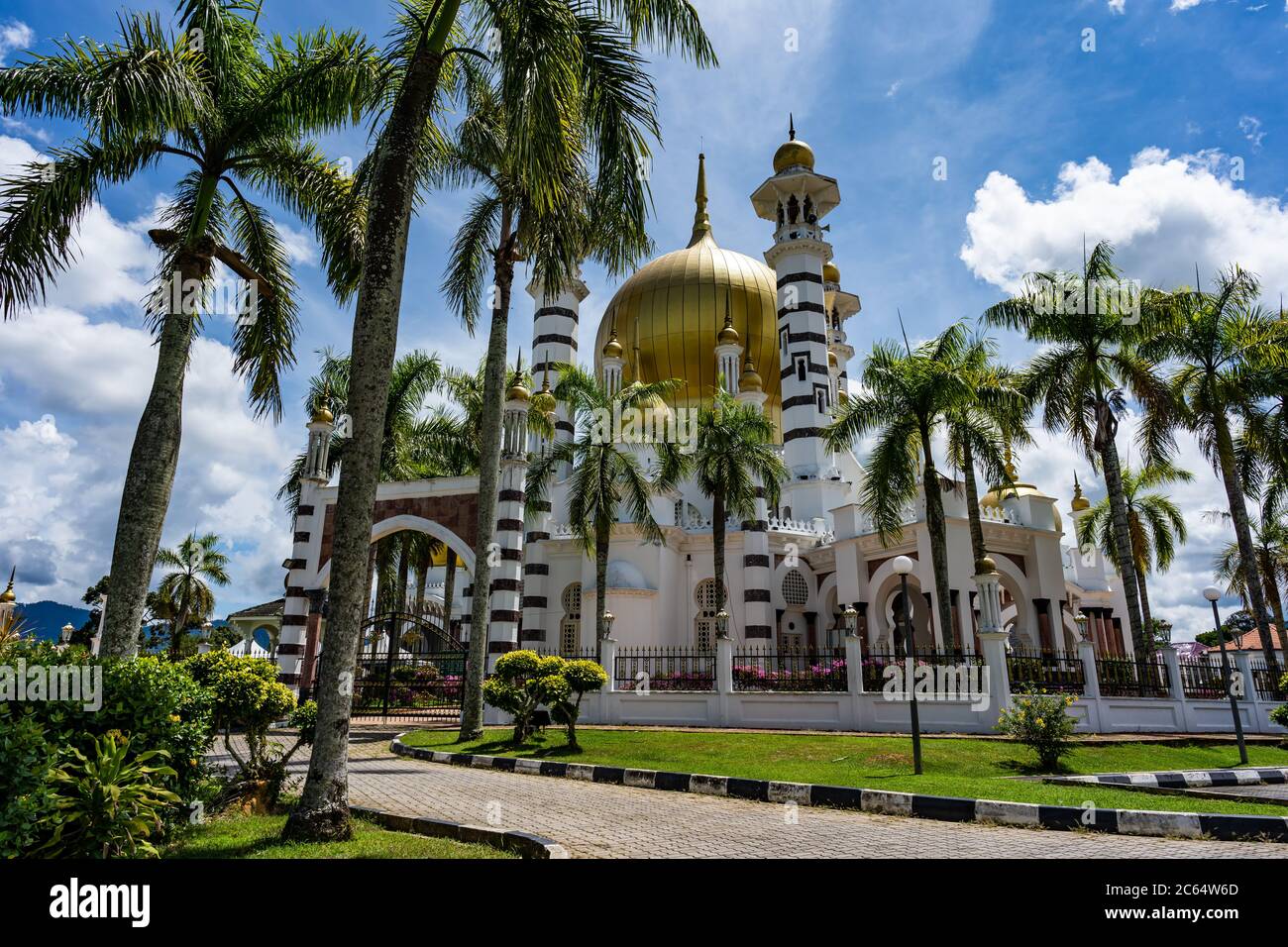 Scenic view of Masjid Ubudiah or Ubudiah Mosque, Kuala Kangsar, Perak ...