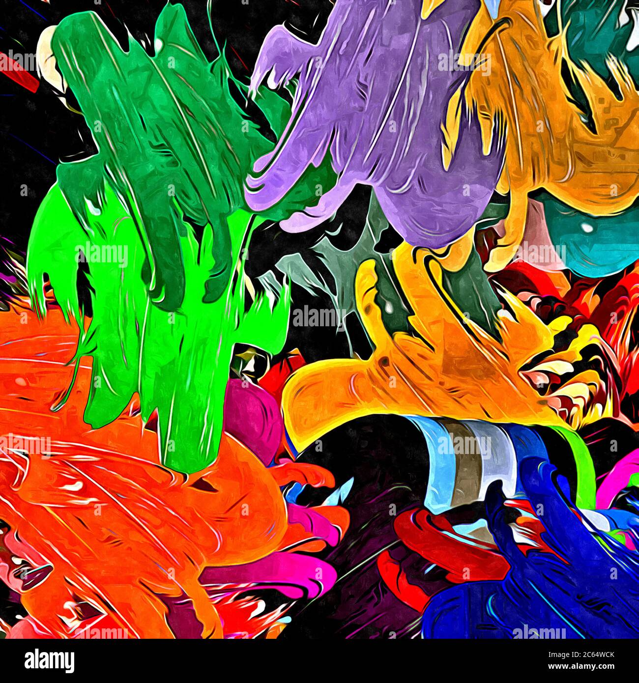 abstract psychedelic background watercolor stylization from colored ...