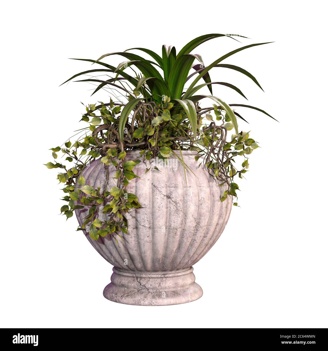 3D rendering of an outdoor planter isolated on white background Stock ...