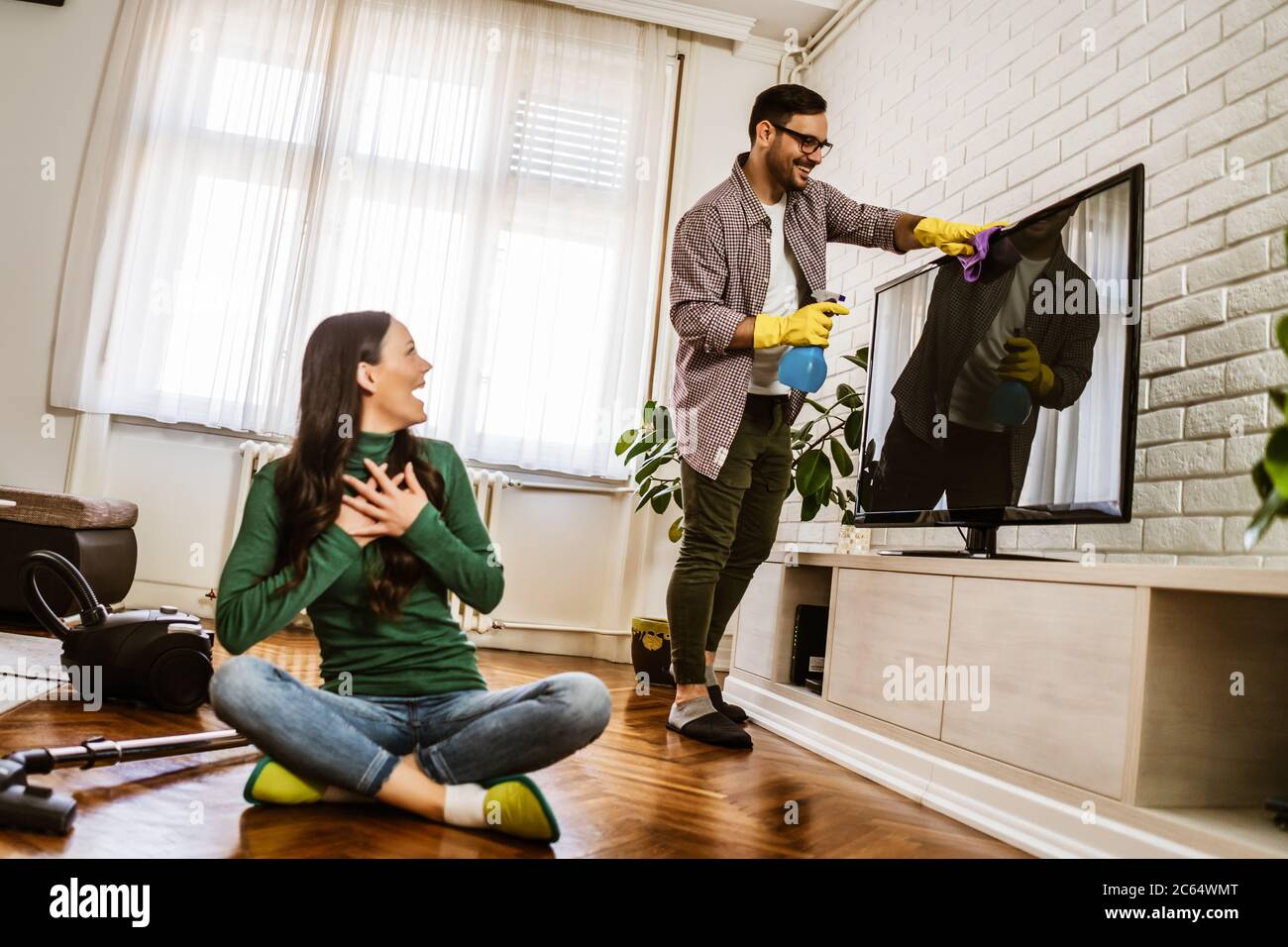 Cleaning together hi-res stock photography and images - Alamy
