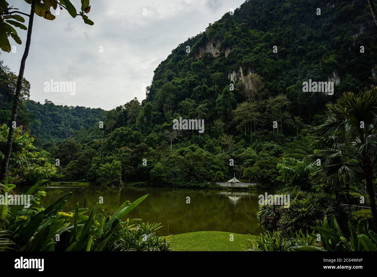 Scenic mountains and lake view in Tambun, Perak, Malaysia Stock Photo ...