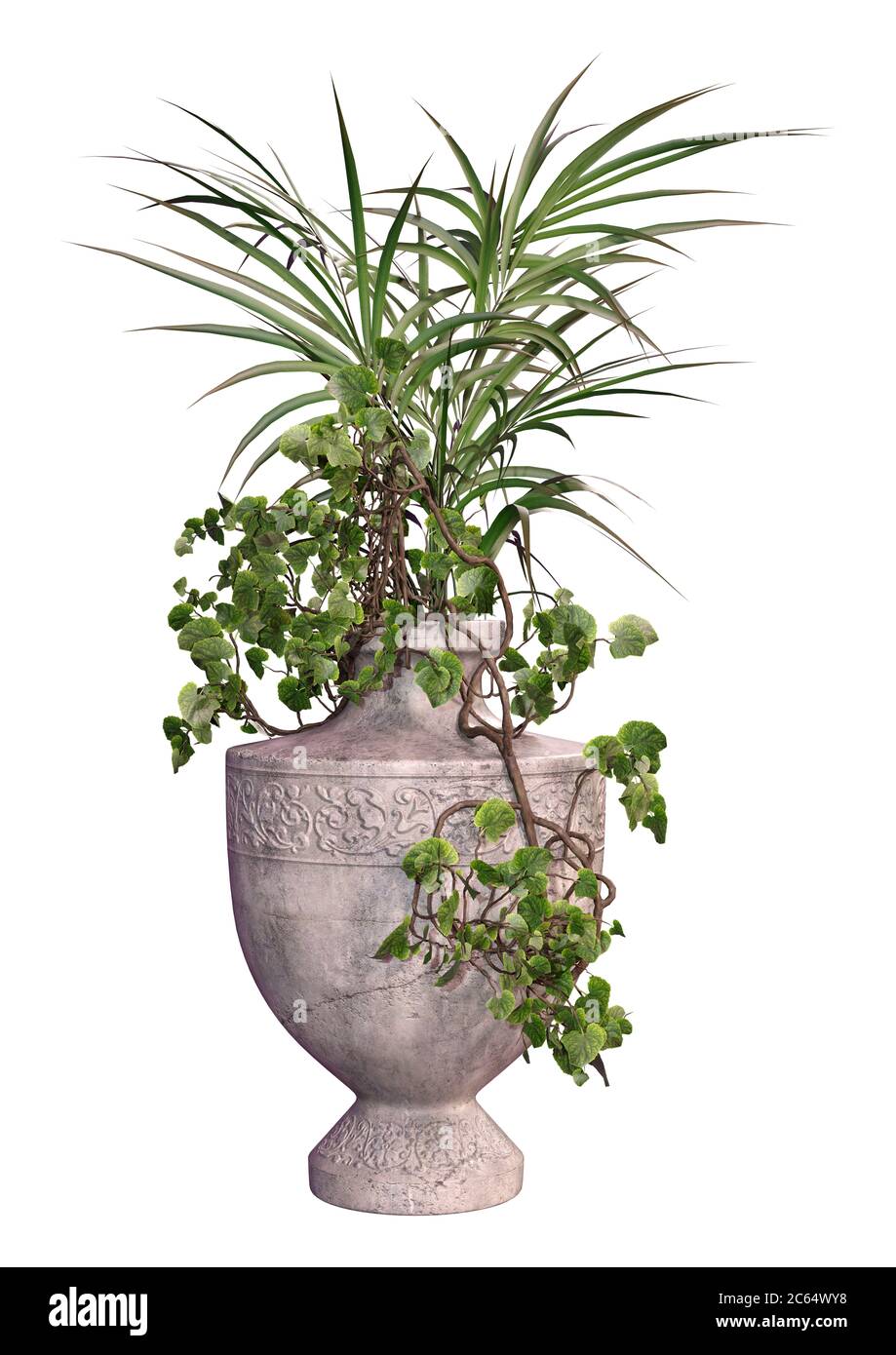 3D rendering of an outdoor planter isolated on white background Stock ...