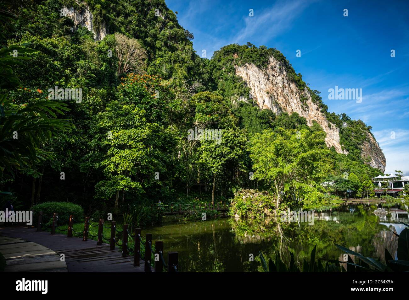 Scenic mountains and lake view in Tambun, Perak, Malaysia Stock Photo ...