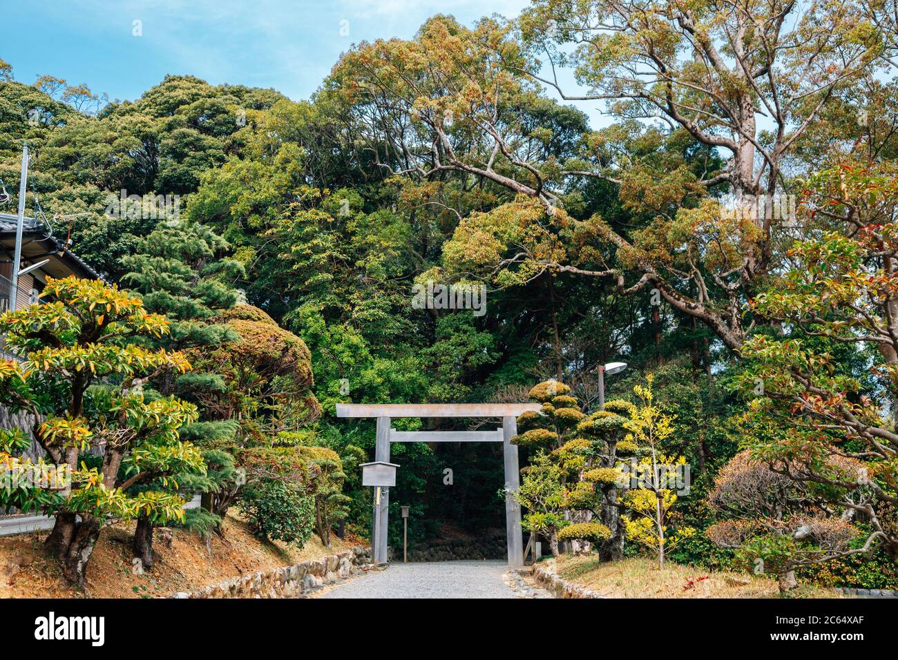 Torii gate at Tsukiyomi no miya, Betsugu of Ise Shrine in Mie, Japan ...
