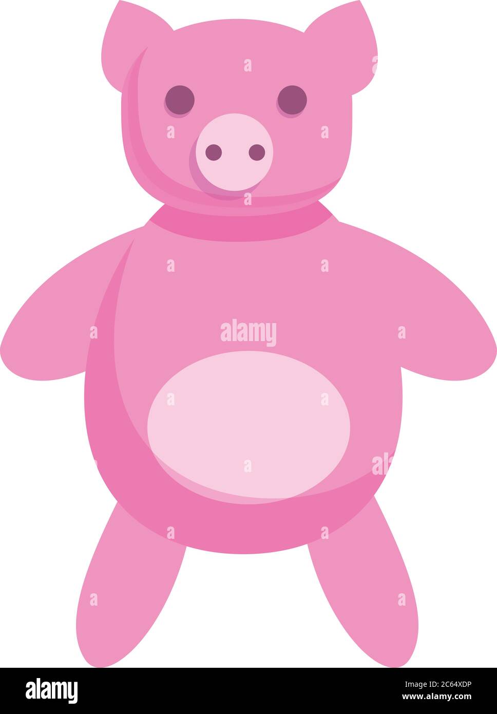 Pig doll icon. Cartoon of pig doll vector icon for web design isolated ...