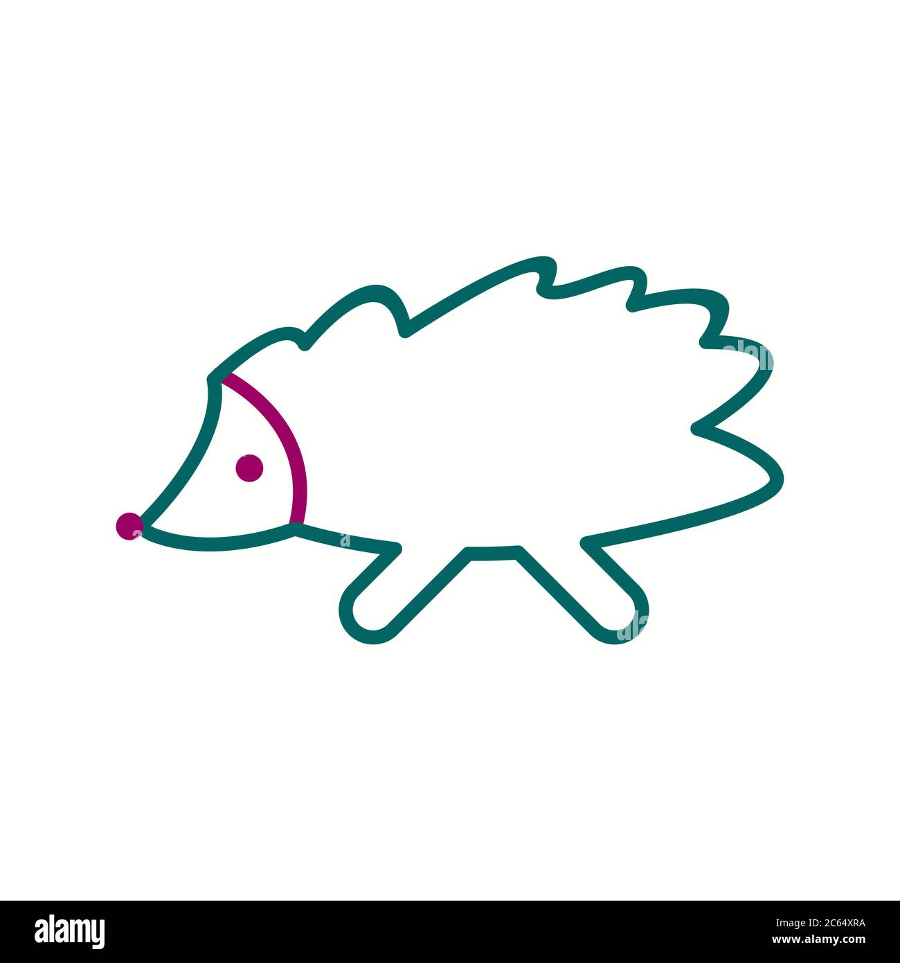 Unique Hedgehog Vector Line Icon Stock Vector Image & Art - Alamy