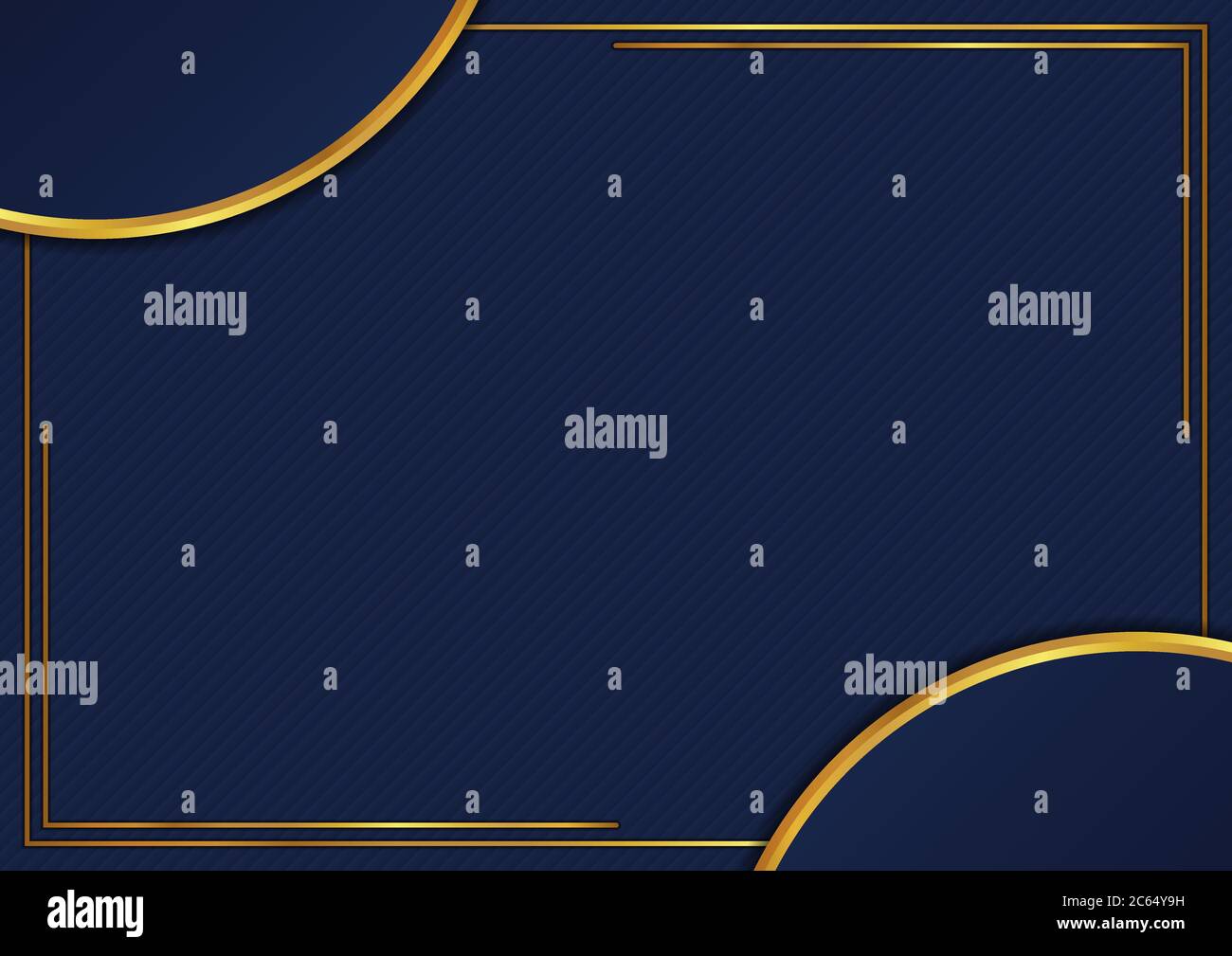 Circle Shape Overlap Layer Abstract Design Gold Metallic Frame With Space For Content Vector