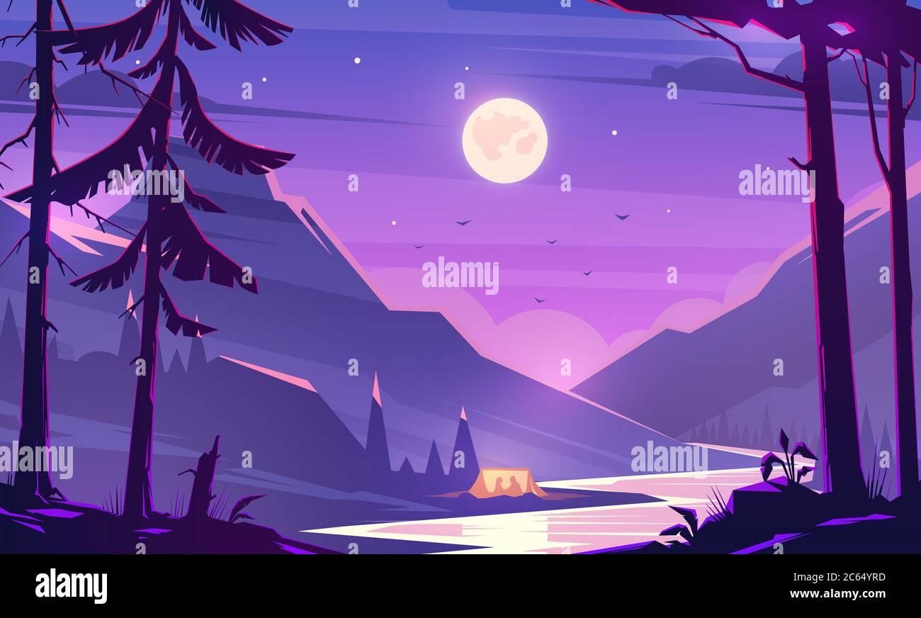 Landscape scene in tent Stock Vector Images - Alamy