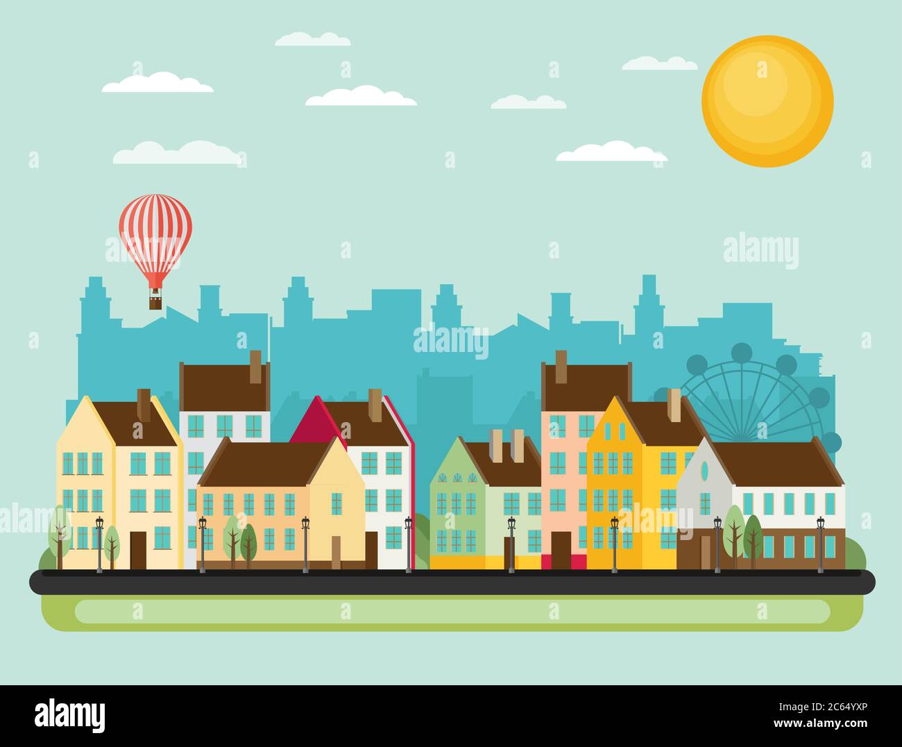 Urban landscape. Vector illustration Stock Vector Image & Art - Alamy