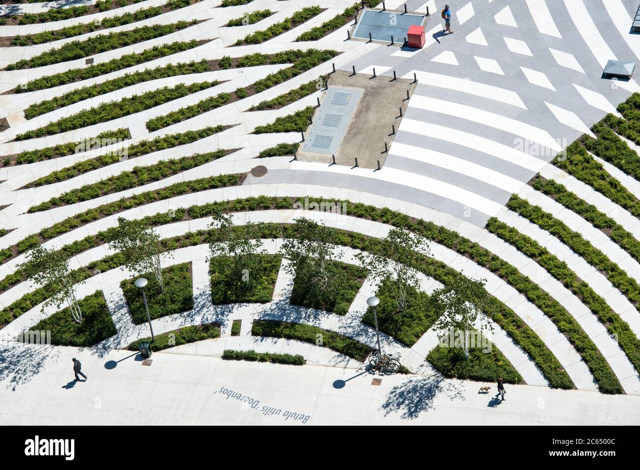 Italy, Lombardy, Milan, detail of Biblioteca degli Alberi Park in ...