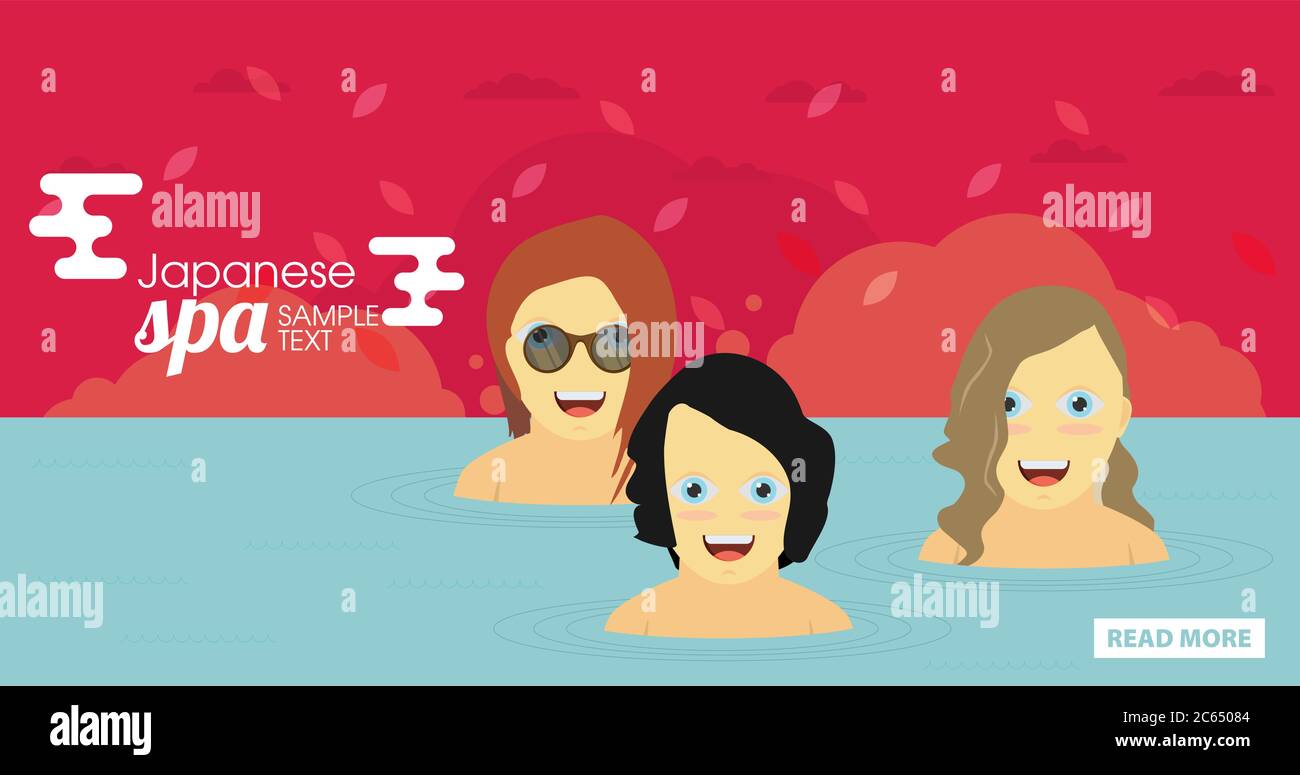 Japanese spa onsen Stock Vector Images - Alamy