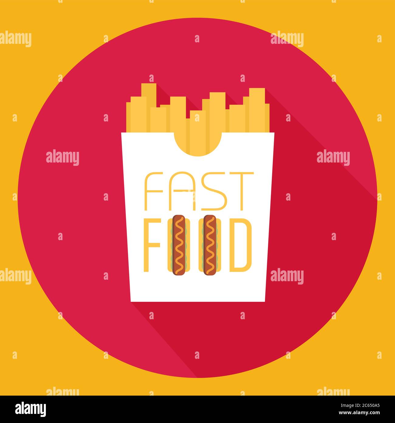 Fast food word sign logo icon design template elements Stock Vector ...