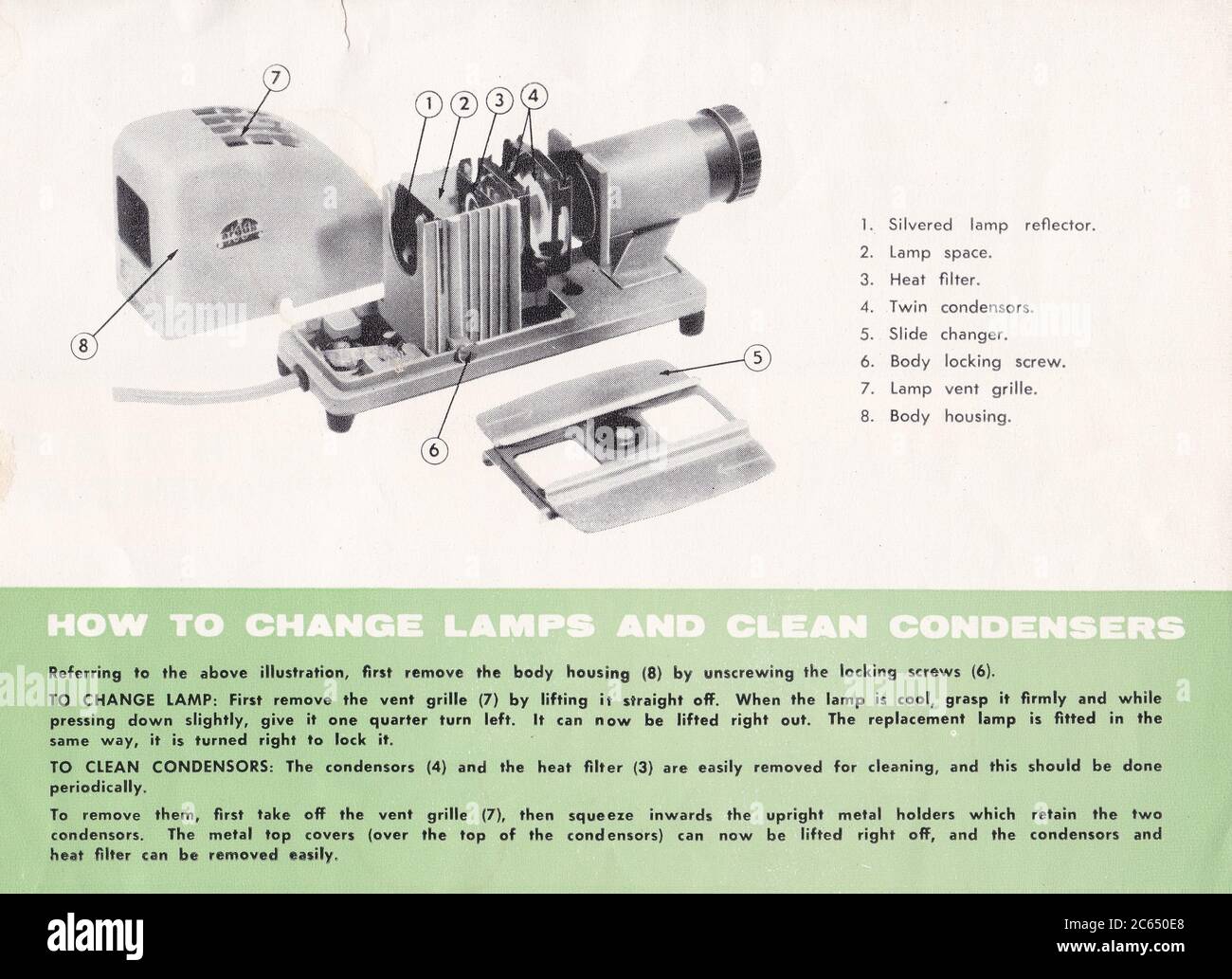 1940s argus pa 100 35mm slide and film strip projector hi-res stock ...