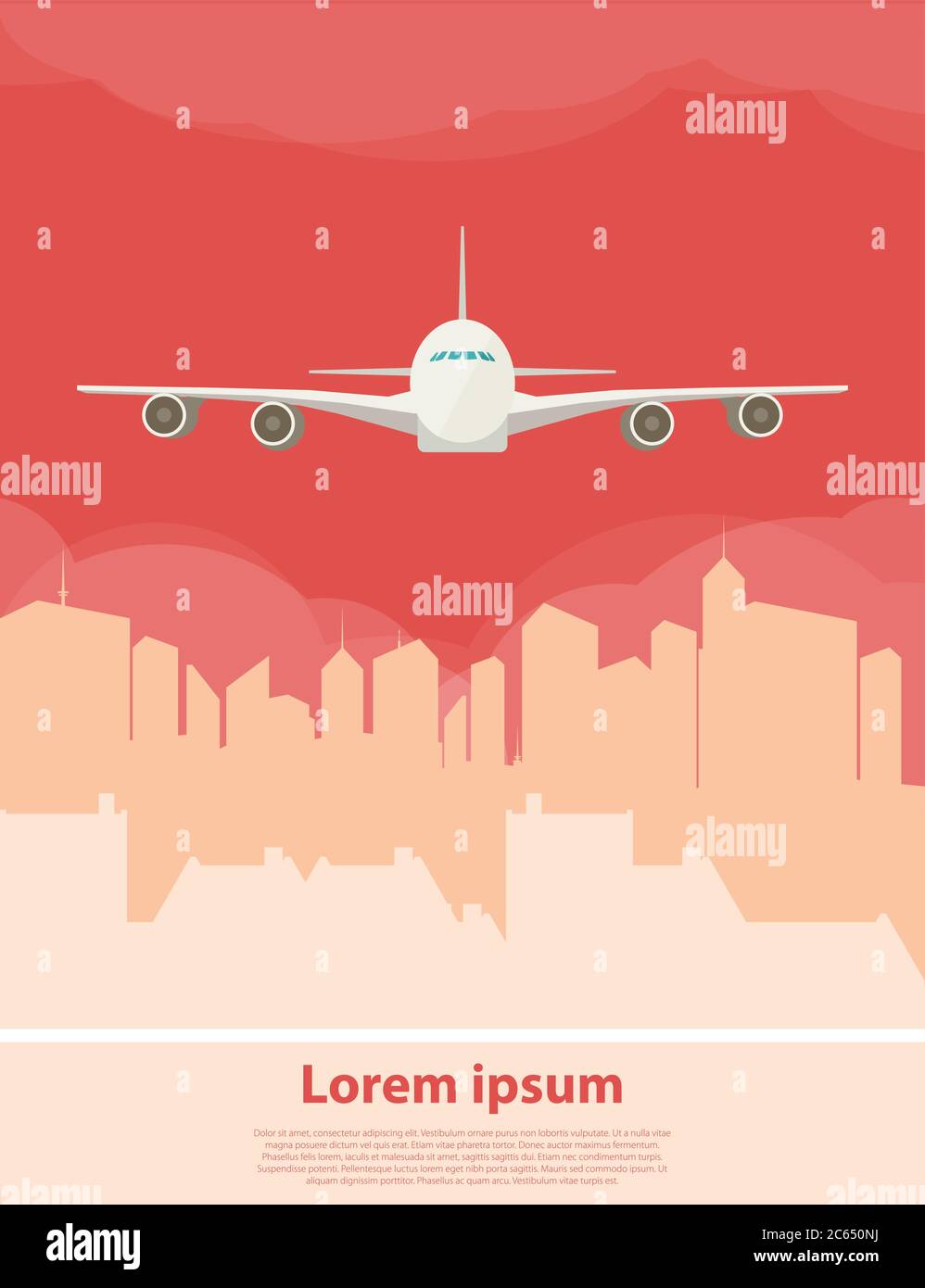 Airplane flying over building Stock Vector Images - Alamy