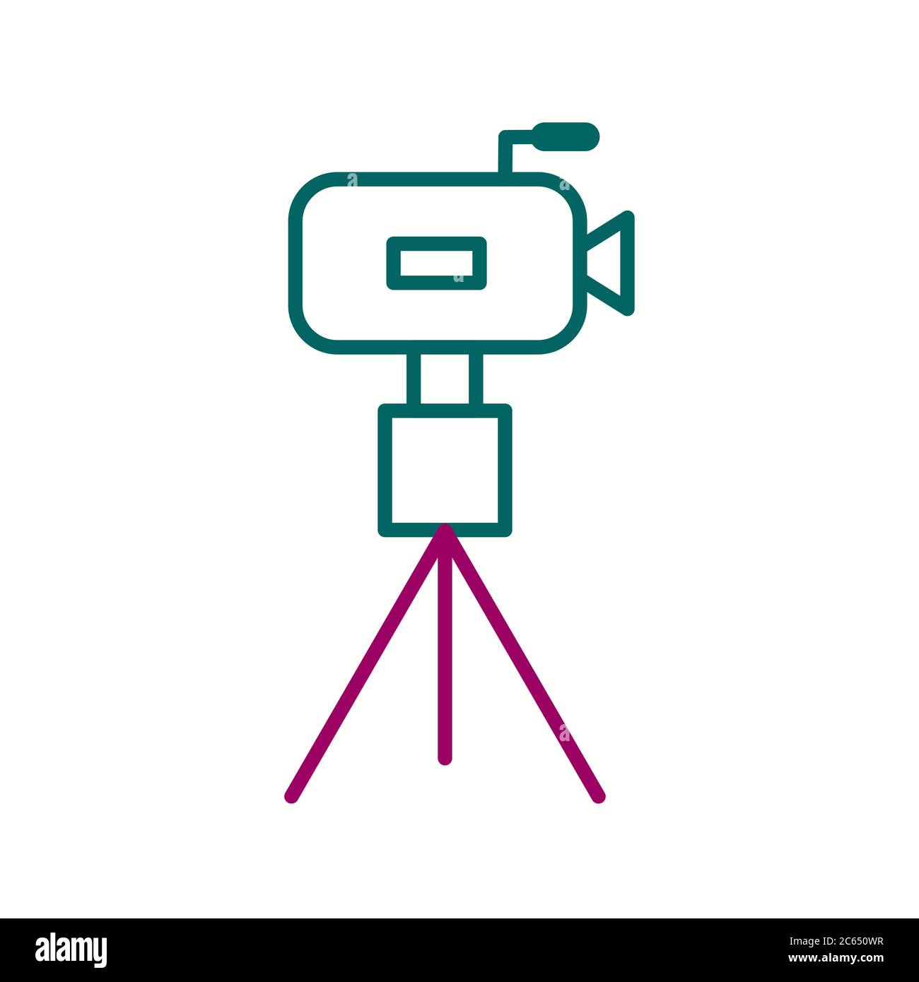 Unique Camera On Stand Vector Line Icon Stock Vector Image & Art - Alamy
