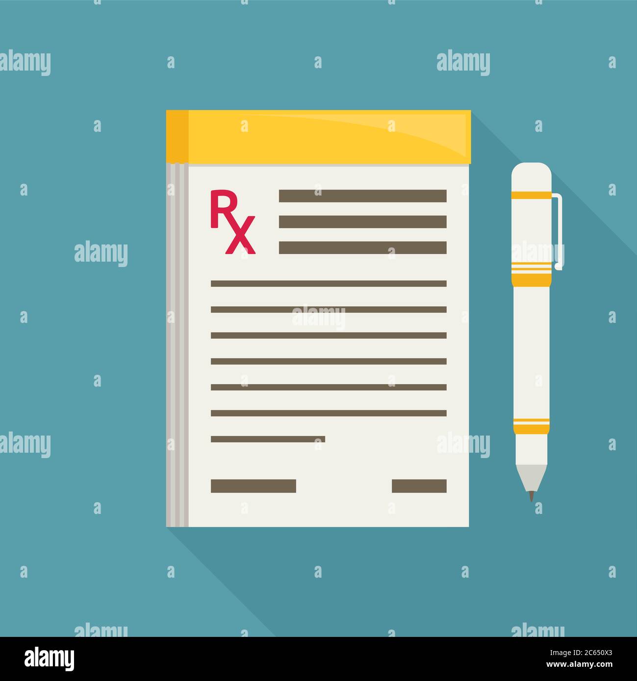 Prescription pad. Medical prescription vector illustration Stock Vector ...