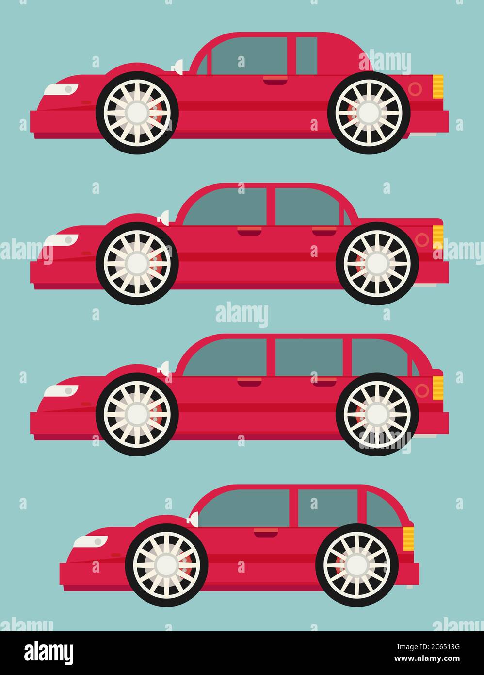 set of cars, vector flat style Stock Vector Image & Art - Alamy