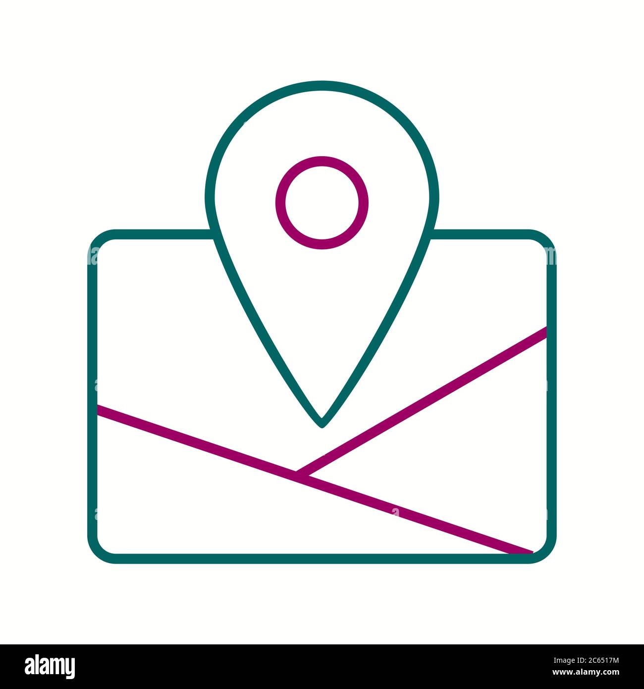 Unique Maps Vector Line Icon Stock Vector Image & Art - Alamy