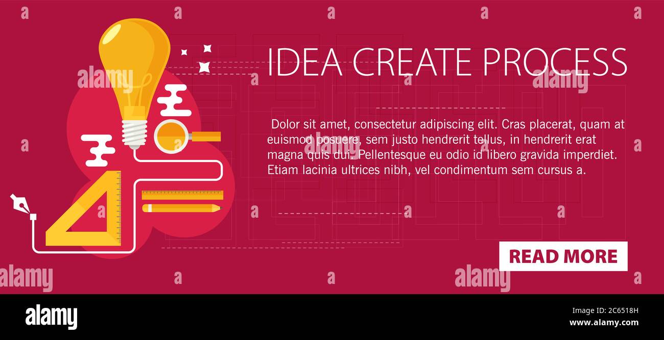 idea creating process concept flat Stock Vector Image & Art - Alamy