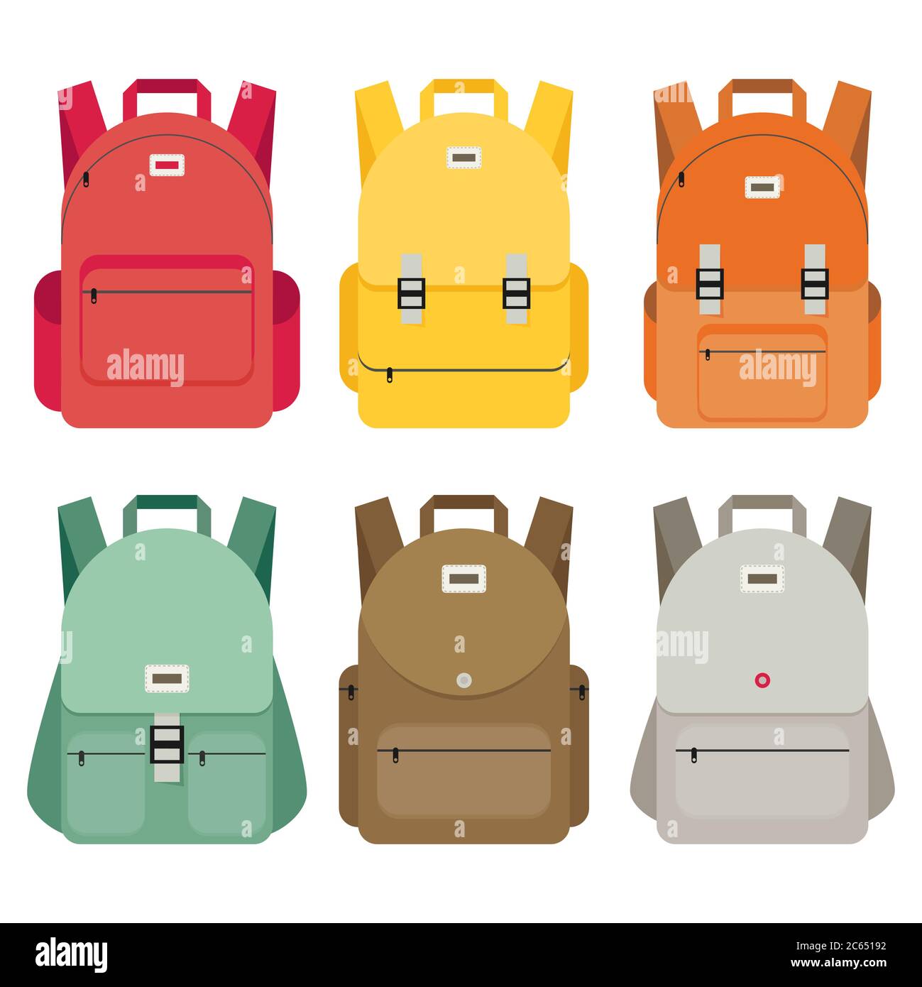 Schoolbag flat illustration. Bag for school Stock Vector Image & Art ...