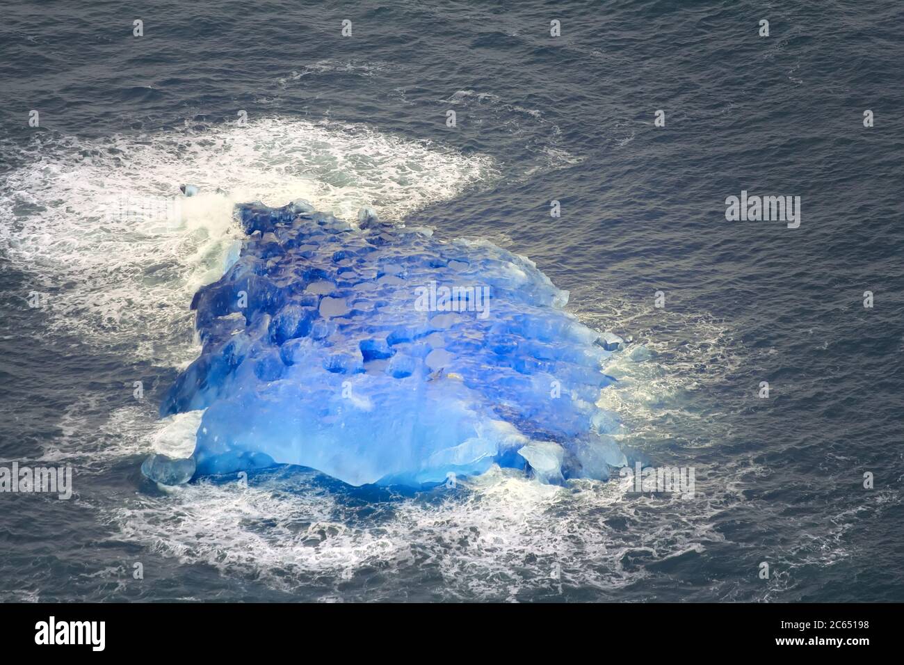 Blue Arctic icebergs because fresh water, Operatic style Stock Photo ...