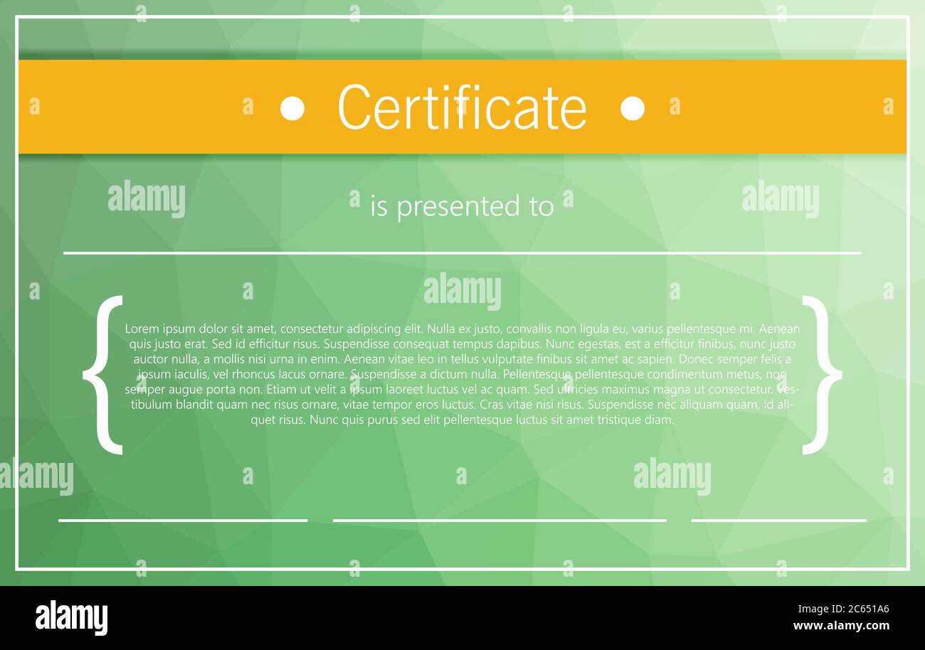 Vector certificate background. Modern flat style Stock Vector Image ...