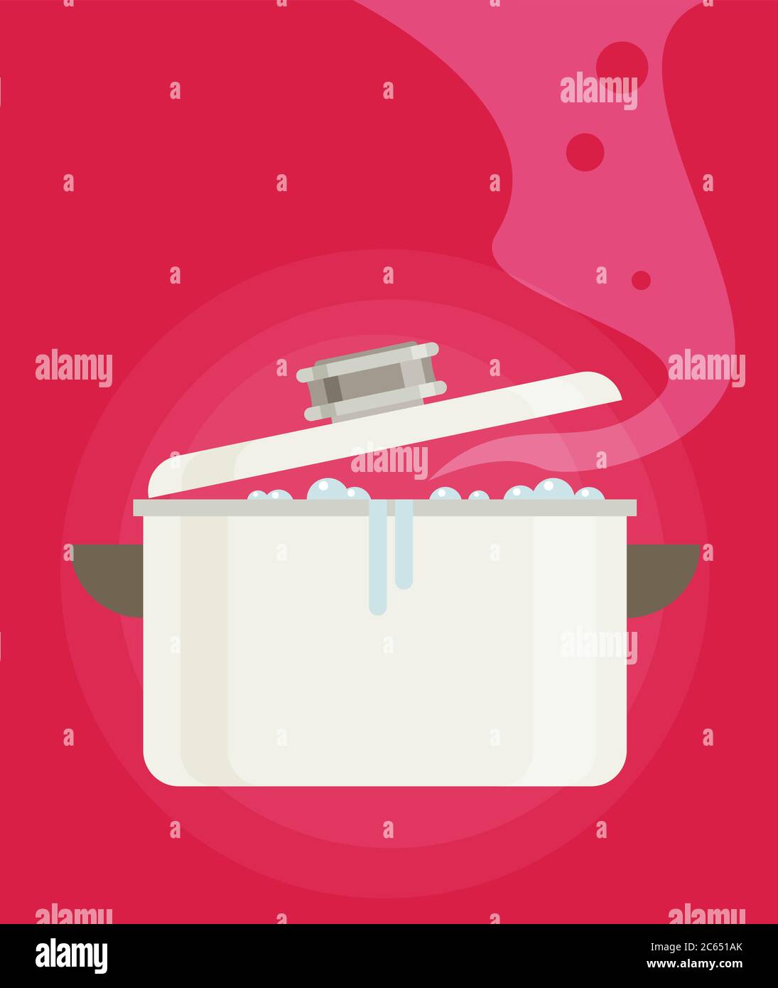 Boiling water in pan. Flat vector Stock Vector Image & Art - Alamy