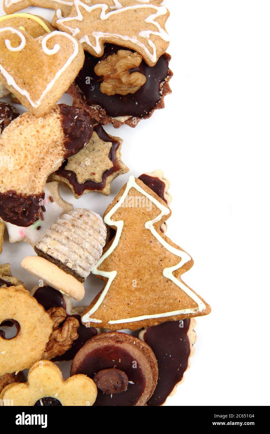 czech christmas cookies isolated on the white background Stock Photo ...