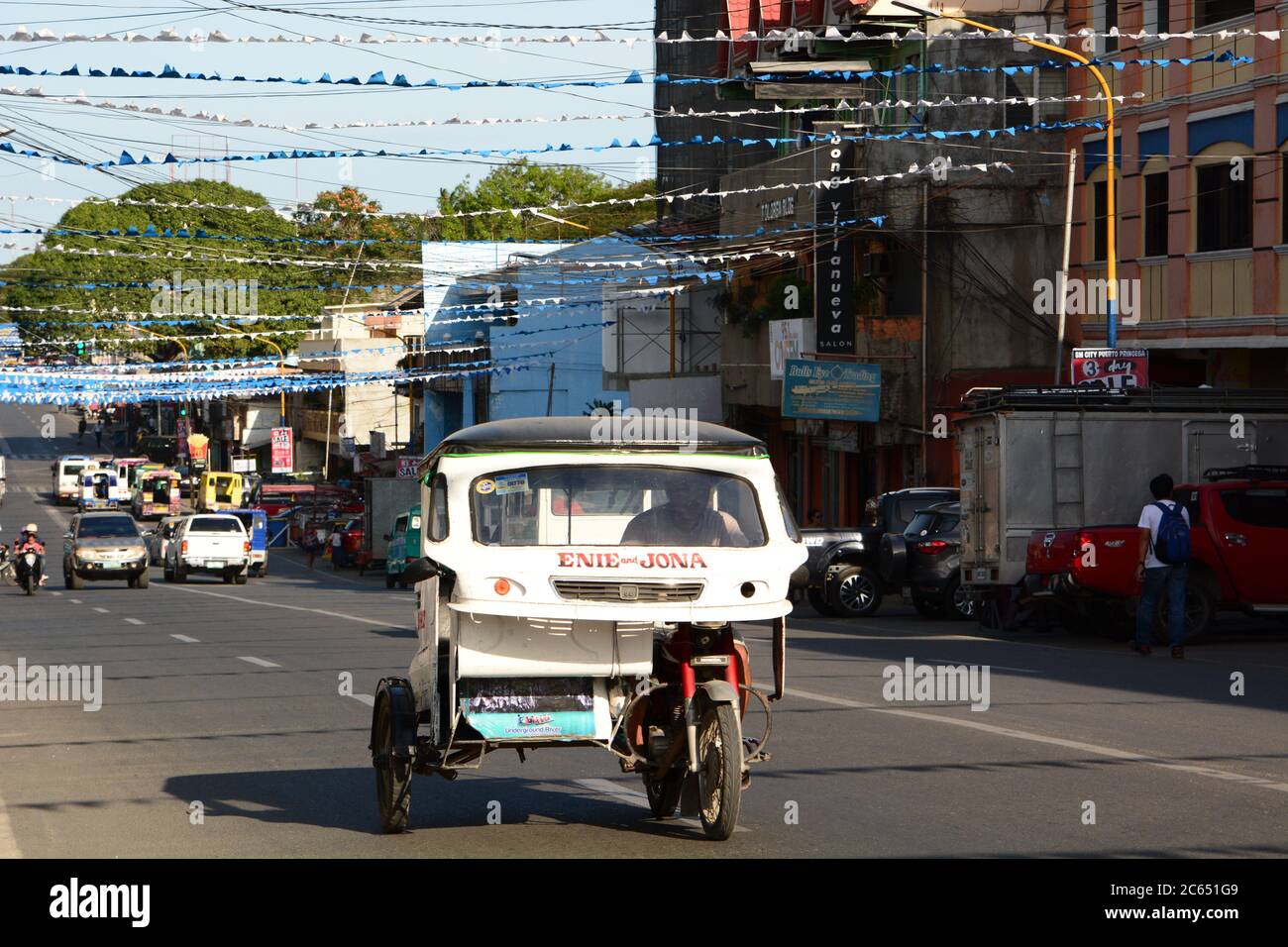 The public transport in Puerto Princesa. Palawan. Philippines Stock ...