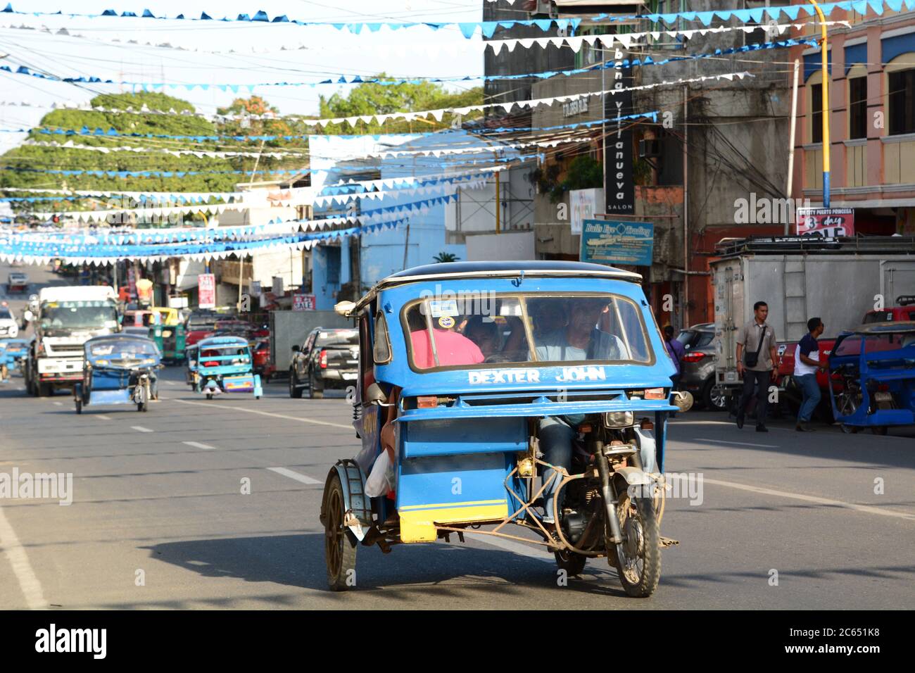 The public transport in Puerto Princesa. Palawan. Philippines Stock ...