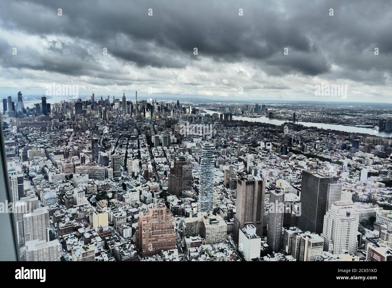 The view over Manhattan New York City frome the observatory of the One ...