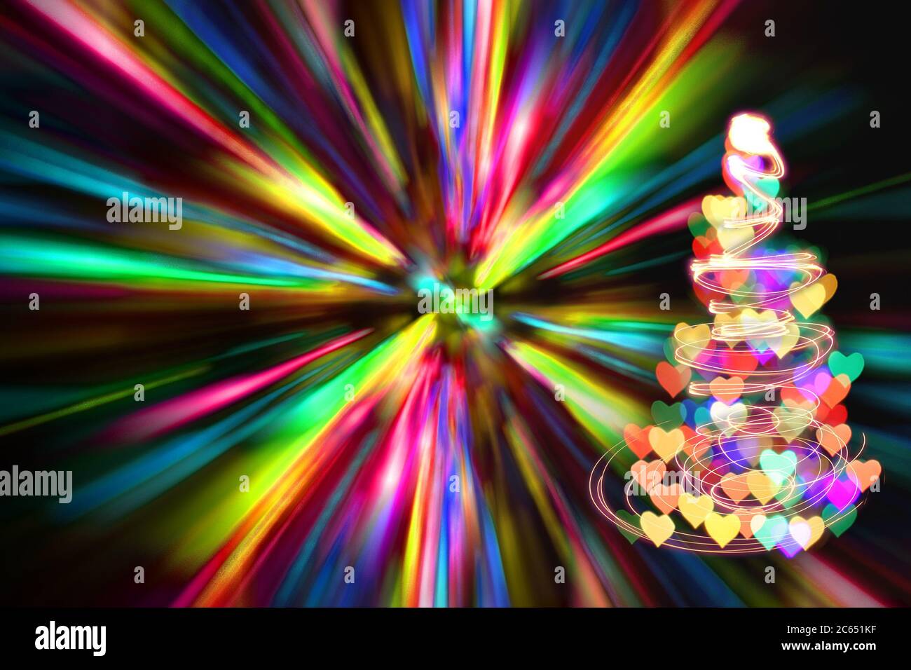 christmas tree with many colors Stock Photo - Alamy