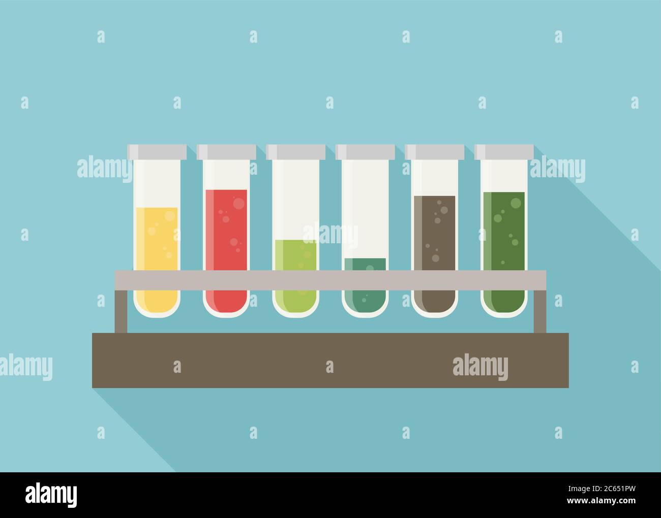 Test tube rack blue liquid Stock Vector Images - Alamy