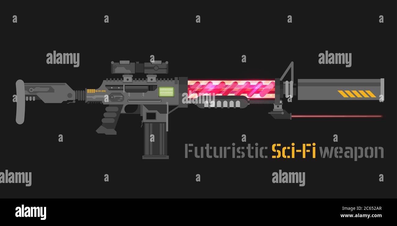 Futuristic Sci-Fi weapon. Vector illustration Stock Vector Image & Art ...