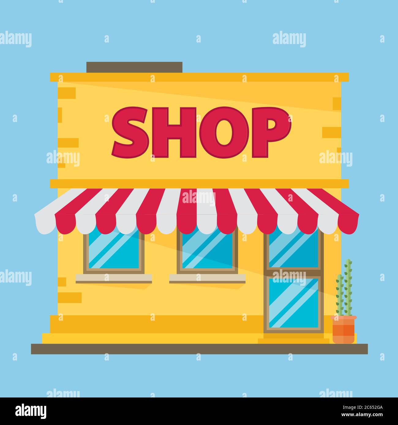 Flat shop building flat vector Stock Vector Image & Art - Alamy