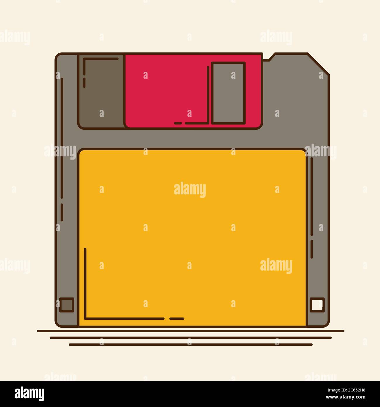Laptop with floppy disk Stock Vector Images - Alamy