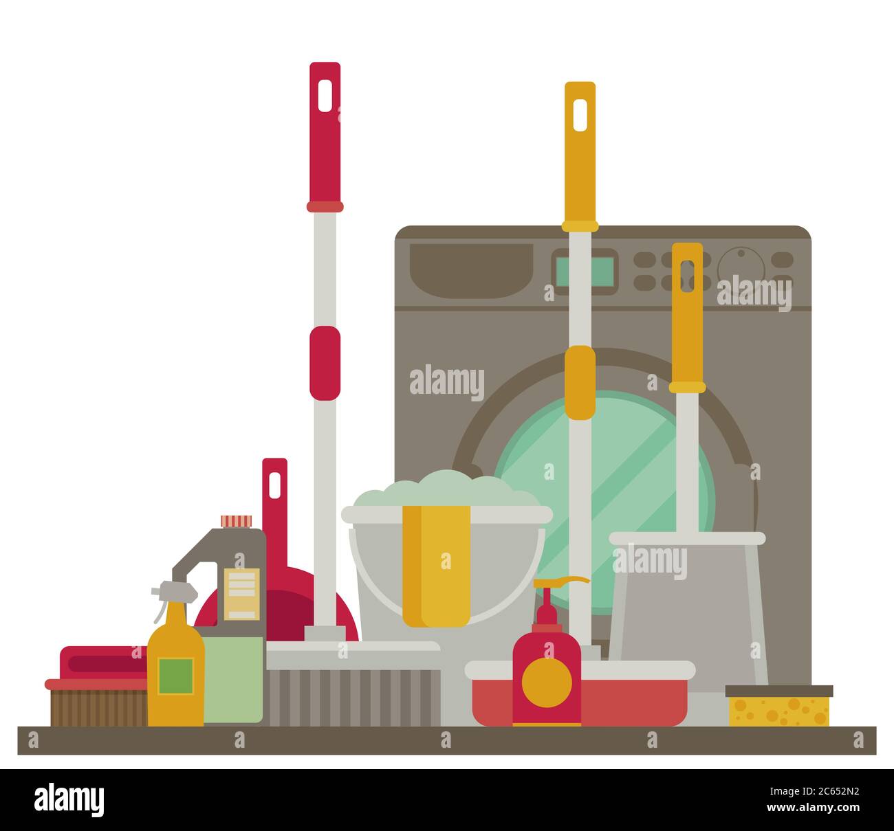 Plastic products cleaning brush Stock Vector Images - Alamy