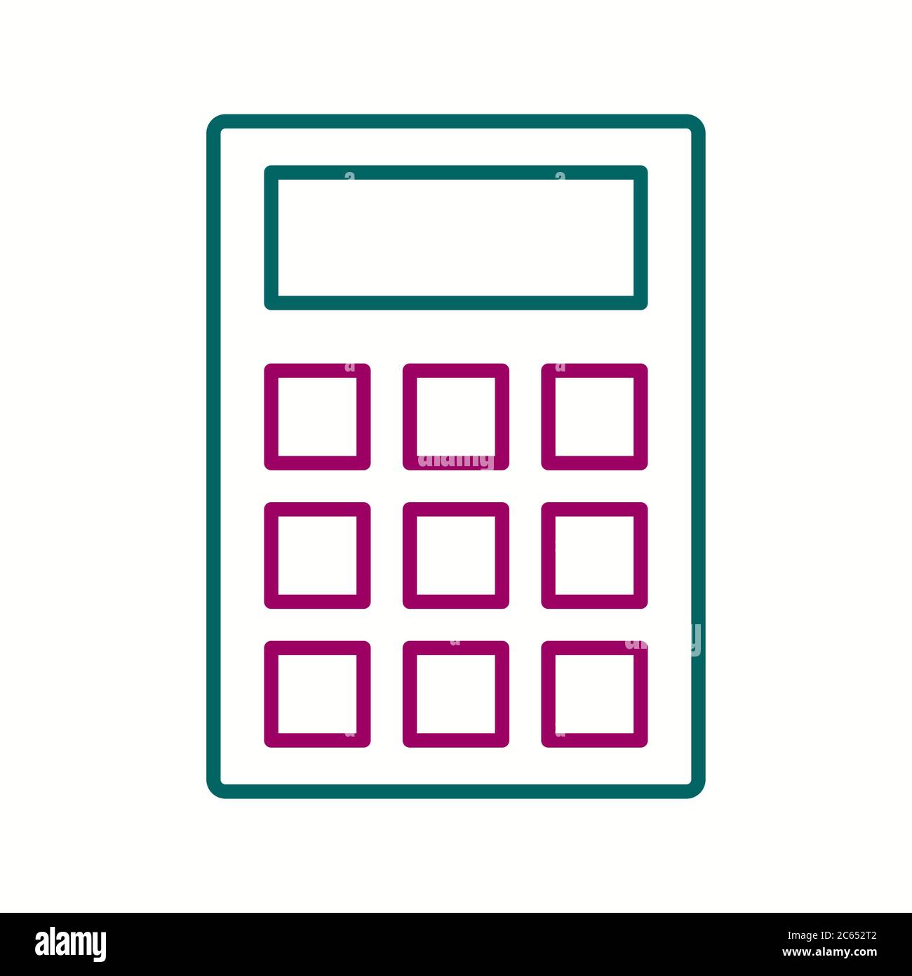 Unique Calculator Vector Line Icon Stock Vector Image & Art - Alamy
