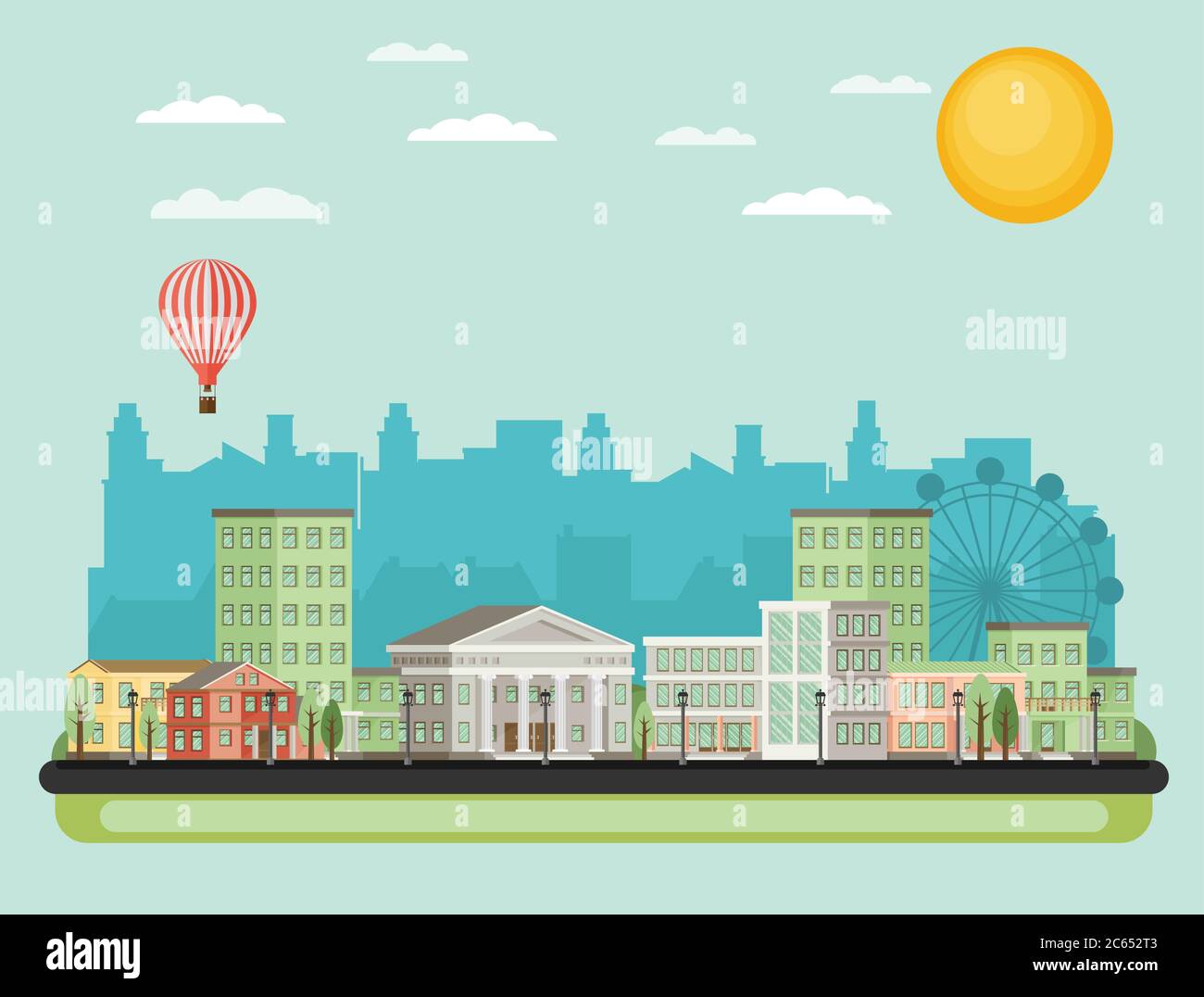 Urban landscape. Vector illustration Stock Vector Image & Art - Alamy