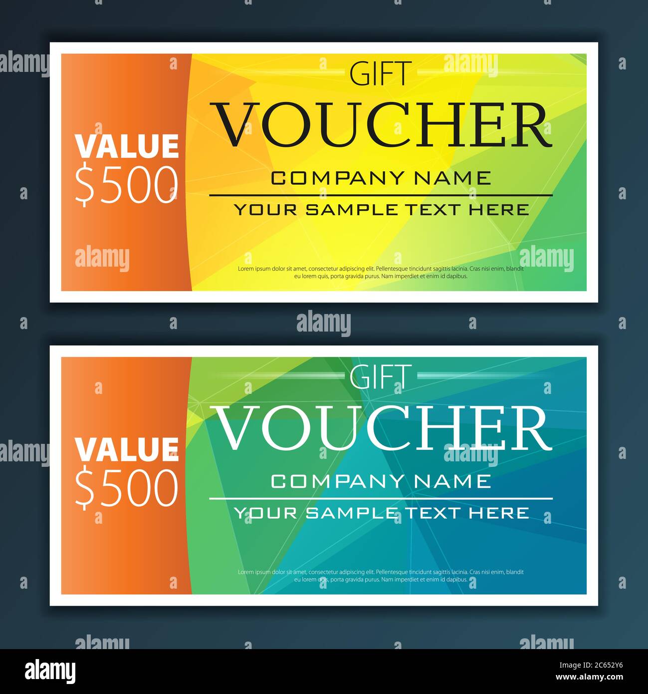 Gift voucher template with modern flat pattern Stock Vector Image & Art ...