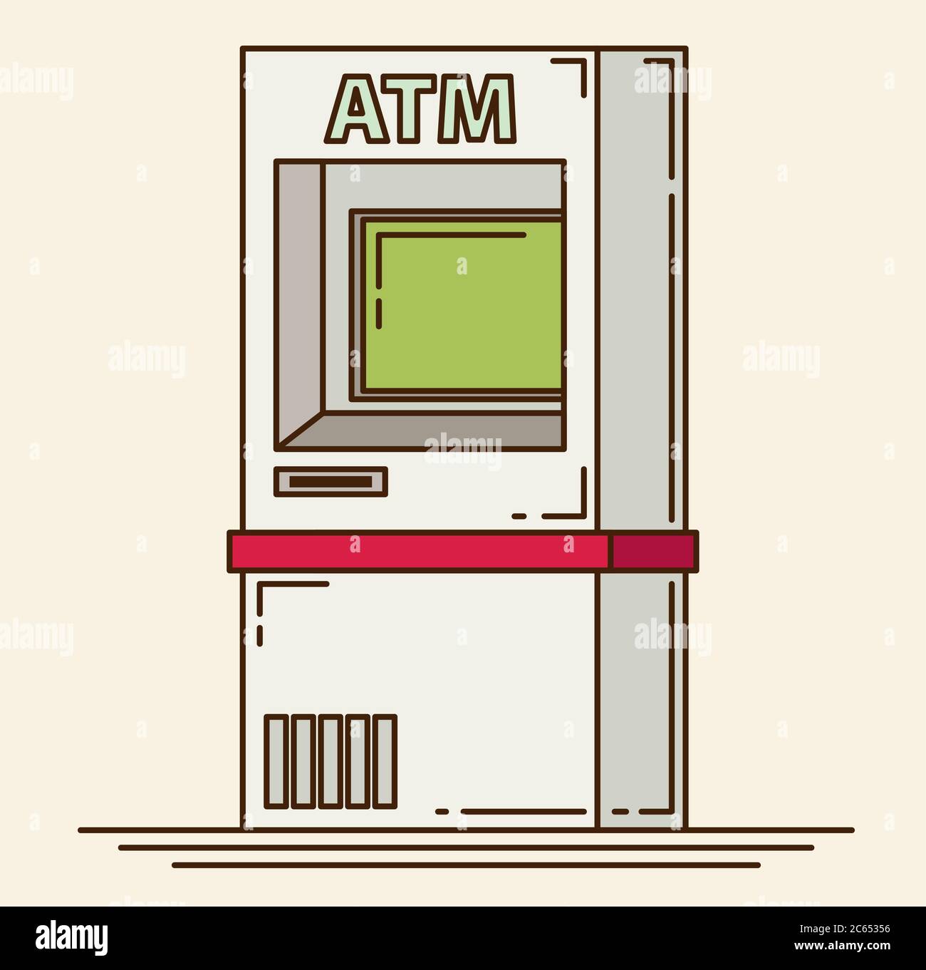 ATM machine - vector illustration Stock Vector Image & Art - Alamy