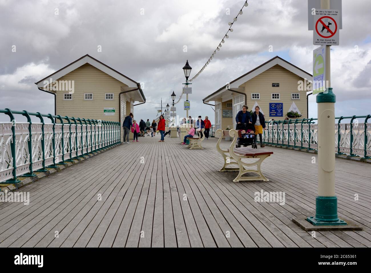 Lockdown eases in Penarth, South Wales with the pier, gift shops, fish ...