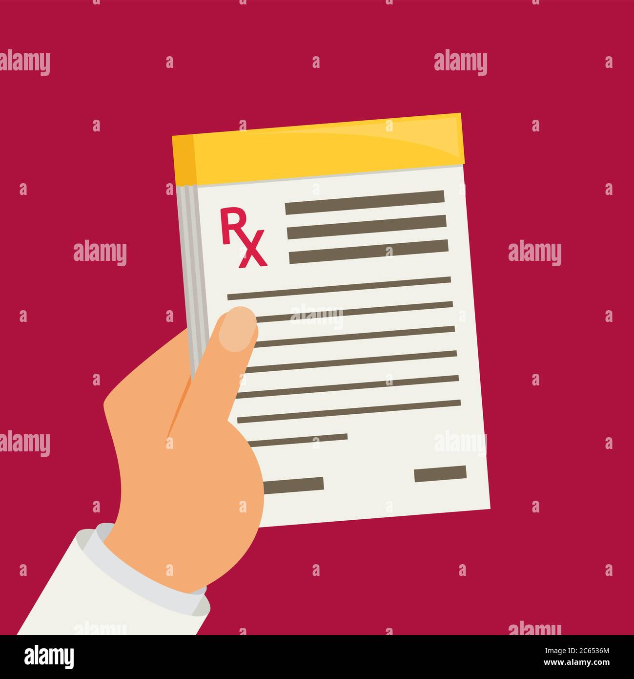 Prescription pad. Medical prescription vector illustration Stock Vector ...