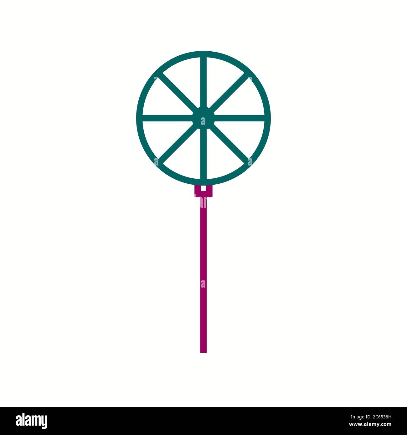 Unique Pin Wheel Vector Line Icon Stock Vector Image & Art - Alamy