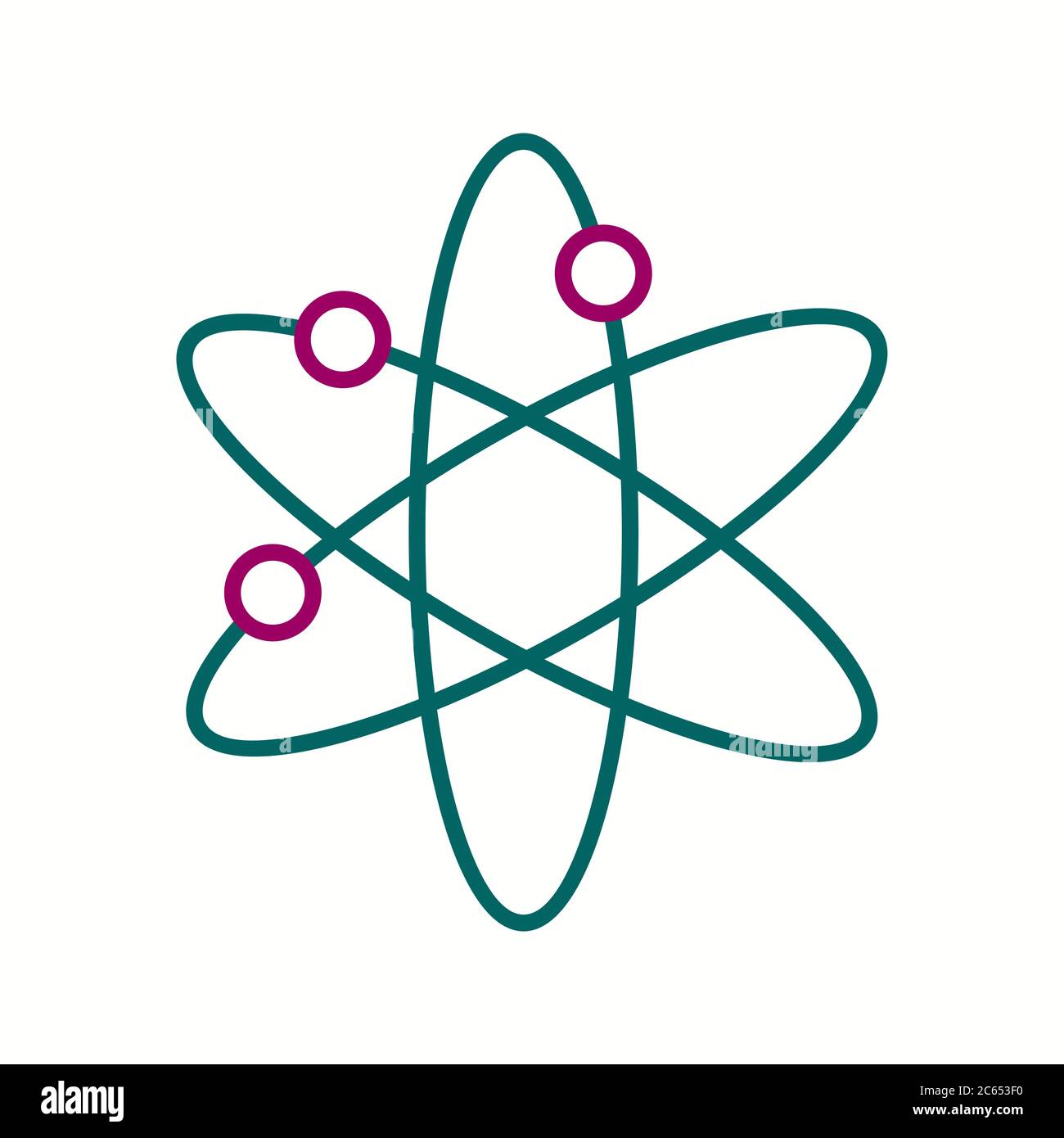 Unique Atomic Structure Vector Line Icon Stock Vector Image & Art - Alamy