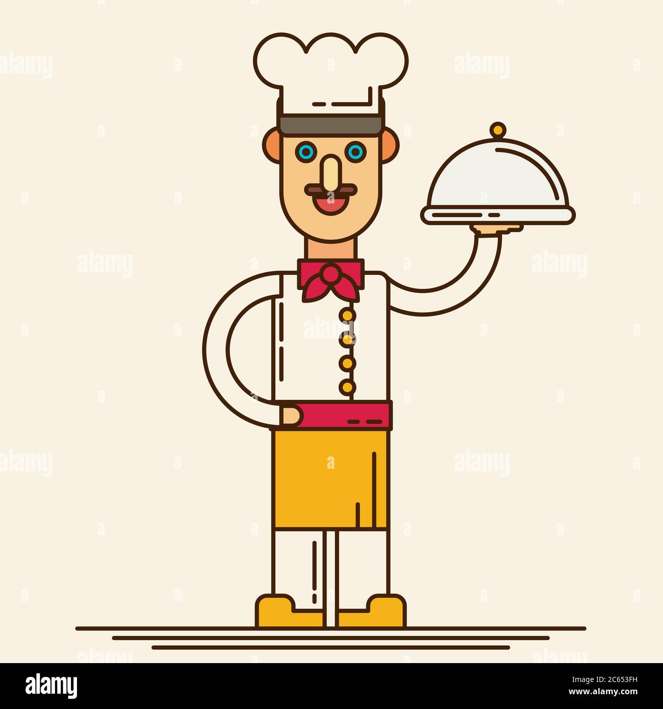 Vector illustration of chef. Flat design Stock Vector Image & Art - Alamy